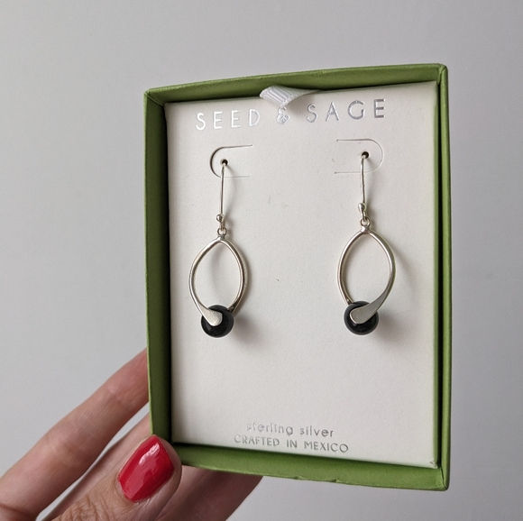 Seed & Sage | Jewelry | Sterling 925 Silver Pendants With Black Stone ...